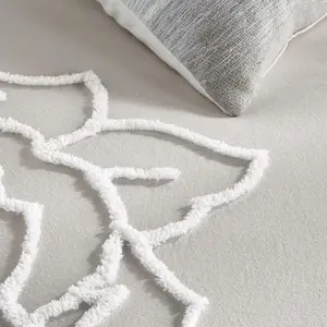 PERI HOME Chenille Rose Comforter Set, Twin - Grey