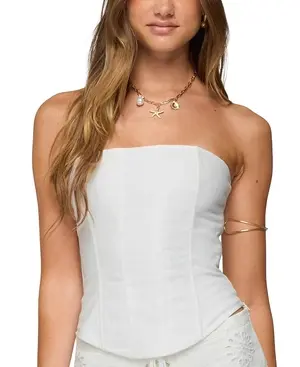 EDIKTED Hadar Linen Look Corset