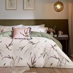 Ted Baker London Heather Floral Satin Comforter Set, King - Light Pink