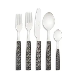 MACKENZIE-CHILDS Everyday Black 5-piece Flatware Place Setting - No Color