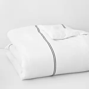 SFERRA Grande Hotel Duvet Cover, Twin White/black