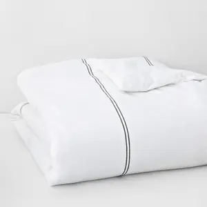 SFERRA Grande Hotel Duvet Cover, Twin White/gray