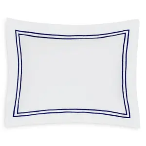 SFERRA Grande Hotel Boudoir Sham White/navy Blue
