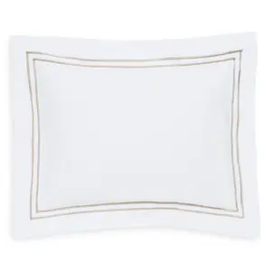 SFERRA Grande Hotel Boudoir Sham White/taupe