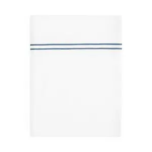 SFERRA Grande Hotel Flat Sheet, Full/queen White/cadet