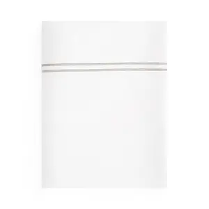 SFERRA Grande Hotel Flat Sheet, Full/queen White/grey