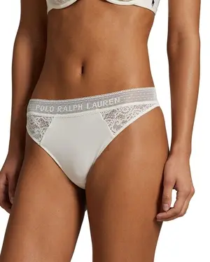 Polo Ralph Lauren Logo Thong - Egret