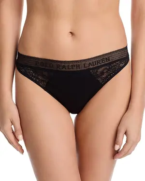Polo Ralph Lauren Logo Thong - Onyx