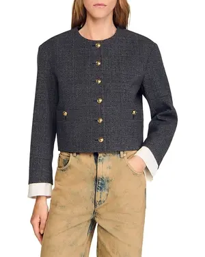 Sandro Embellished Short Jacket