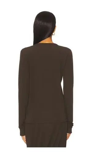 EAVES Lian Reversible Top - Brown
