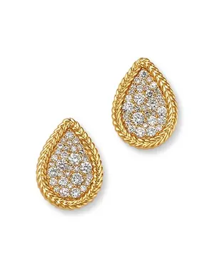Bloomingdale'S Diamond Pear Stud Earrings - Gold