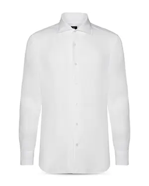 Boggi Milano Button Down Linen Shirt - White