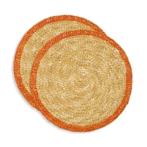 La DoubleJ Straw Coasters, Set Of 2 - Orange