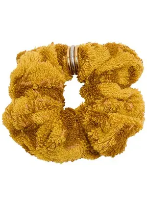 Chloé Floral-jacquard Terry Scrunchie - Green