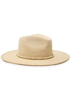Lack Of Color Paradise Embellished Straw Fedora - Cream