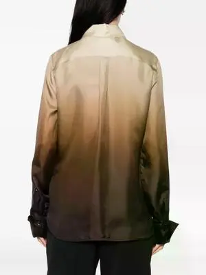 Sportmax Ombré-effect Silk Shirt