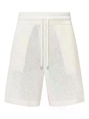 Amiri Crochet Knit Shorts With Drawstring