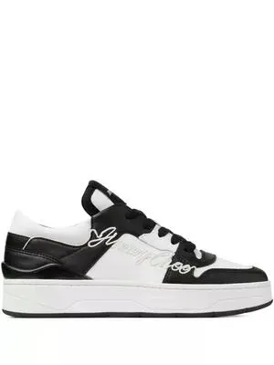 JIMMY CHOO Florent/f Leather Sneakers - Black