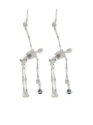 VIVIENNE WESTWOOD Skeleton Pendant Earrings - Silver