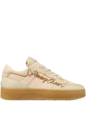 JIMMY CHOO Florent Embroidered Leather Sneakers