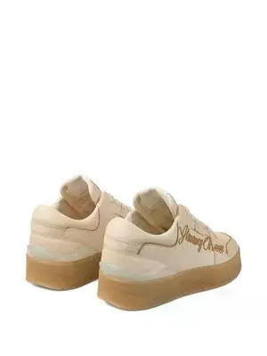 JIMMY CHOO Florent Embroidered Leather Sneakers