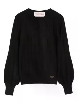 Valentino Garavani V-logo Cable-knit Jumper