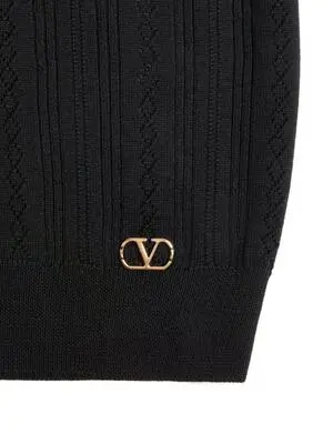 Valentino Garavani V-logo Cable-knit Jumper