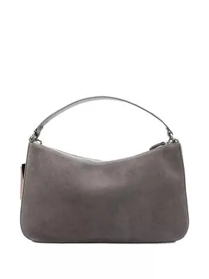 TWINSET Liliane Chain-embellished Suede Shoulder Bag - Grey
