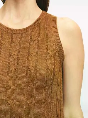Brooks Brothers Cable-knit Sleeveless Top