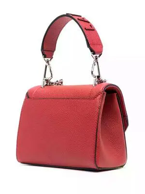 LANCEL Leather Flap Bag - Red