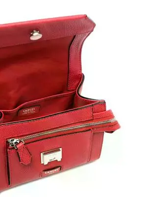LANCEL Leather Flap Bag - Red