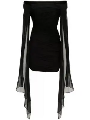 Givenchy Off-shoulder Draped Mini Dress