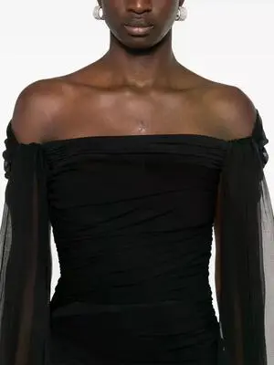 Givenchy Off-shoulder Draped Mini Dress
