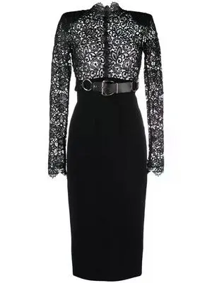 Roberto Cavalli Lace-panel Dress