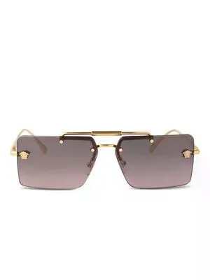 Versace Medusa Square-frame Sunglasses - Gold