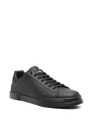 Dolce & Gabbana Leather Sneakers - Black