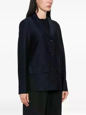Max Mara Pinstripe Button Blazer