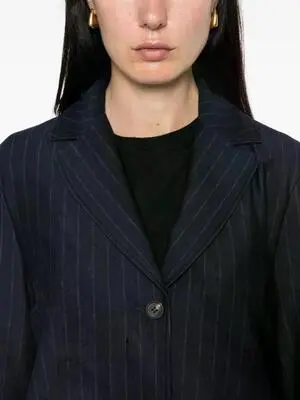 Max Mara Pinstripe Button Blazer