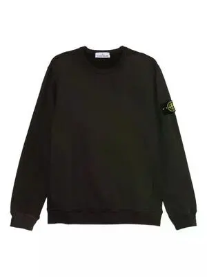 Stone Island Logo-patch Crew-neck Sweatshirt - Grey