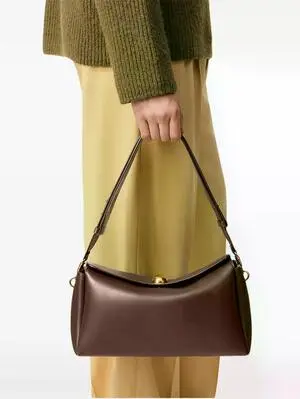 AMI Paris Medium Carrousel Leather Bag - Brown