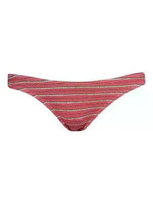 Bond Eye Sign Stripe-ribbed Bikini Bottom - Pink