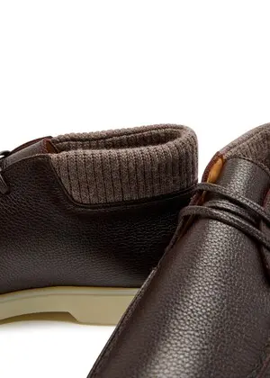 AURELIEN Grained Leather Boots