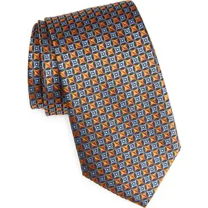 Nordstrom Patterned Silk Necktie - Orange