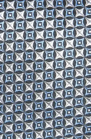 Nordstrom Patterned Silk Necktie - Silver