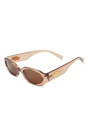 Le Specs Shebang Octagonal Sunglasses - Whiskey /brown