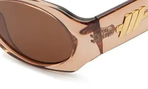 Le Specs Shebang Octagonal Sunglasses - Whiskey /brown