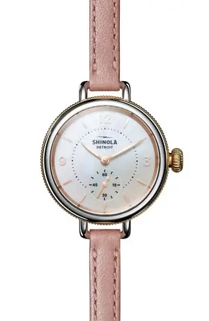 Shinola Birdy Strap Watch - White Mother Of Pearl