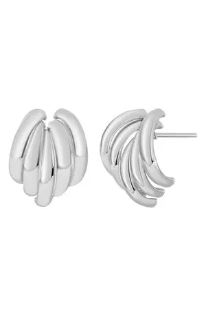 Bony Levy 14k Half Hoop Earrings - 14k White Gold