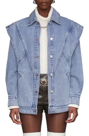 Avec Les Filles Oversized Denim Trucker Jacket