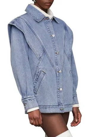 Avec Les Filles Oversized Denim Trucker Jacket